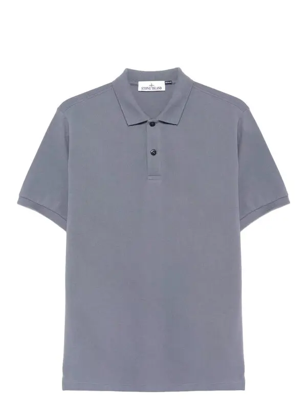 Stone Island Compass-motif Polo Shirt - Blue