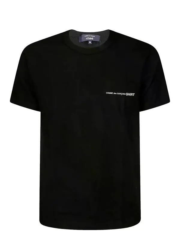 Comme Des Garçons Logo-print T-shirt - Black