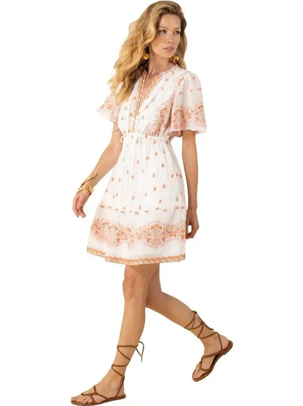 Hale Bob Milan Embroidered Organza Dress - Pink