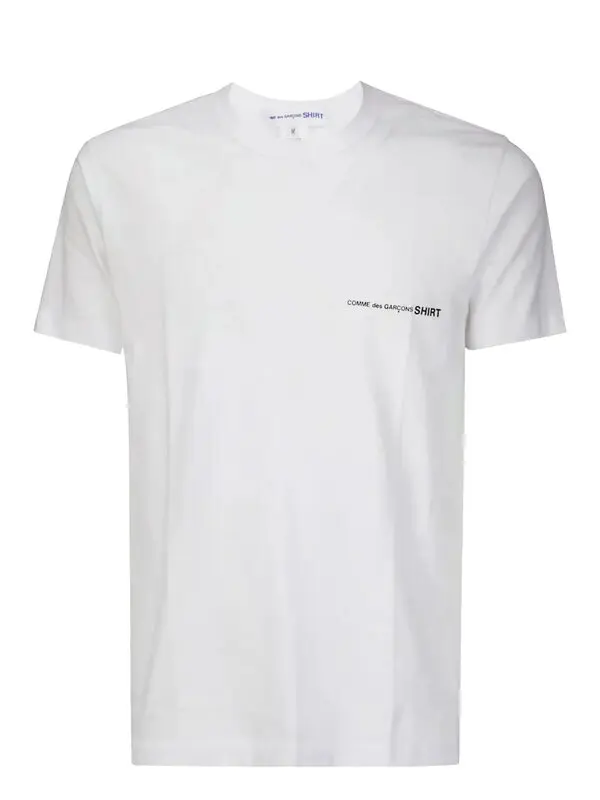 Comme Des Garçons Logo-print T-shirt - White
