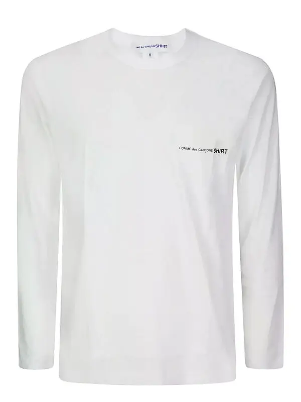 Comme Des Garçons Logo Long Sleeves - White