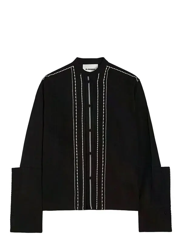 JIL SANDER Pleated Shirt - Black