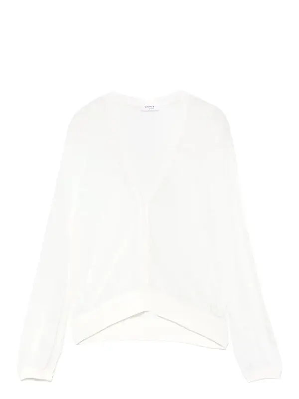 Akris Semi-sheer Cardigan - White