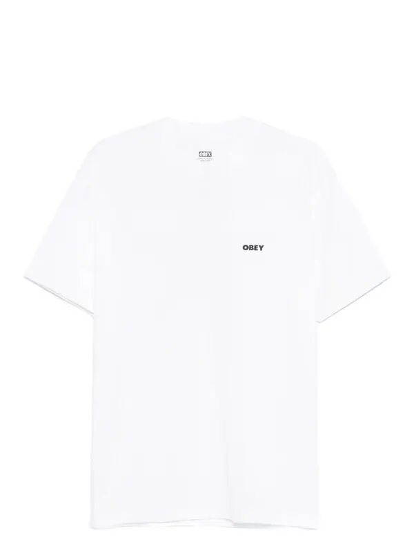 Obey Cosmic Noise-print T-shirt - White