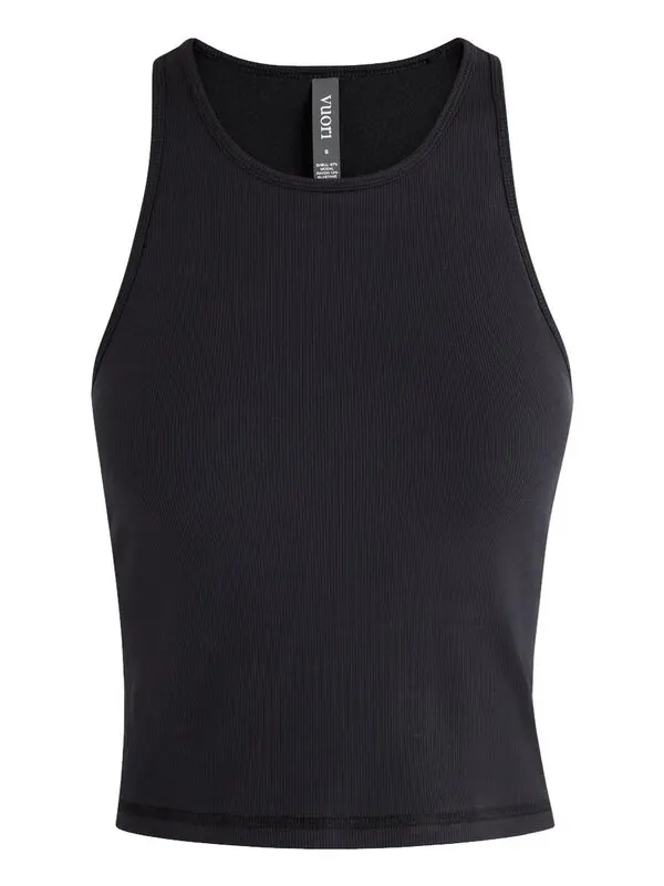 Vuori Pose Plyo Ribbed-knit Tank Top - Black