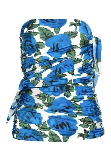 Philosophy Di Lorenzo Serafini Floral-print Top - Blue