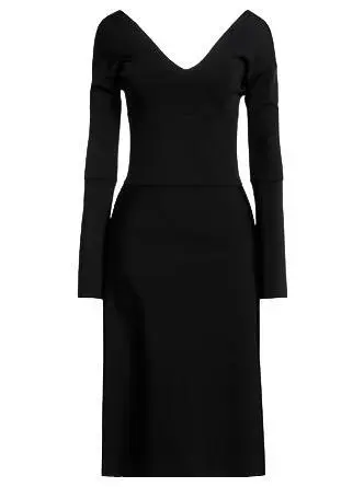 FERRAGAMO Flared Midi Dress - Black