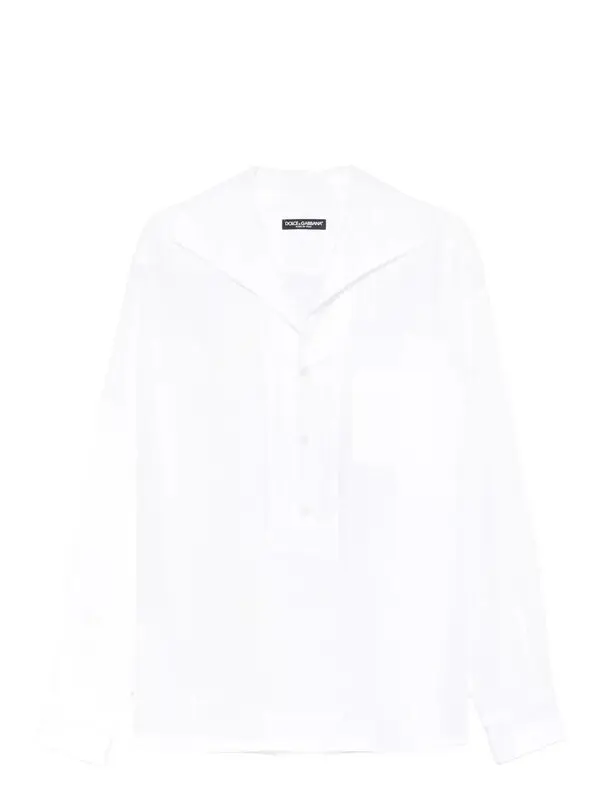 Dolce & Gabbana Long-sleeve Linen Shirt - White