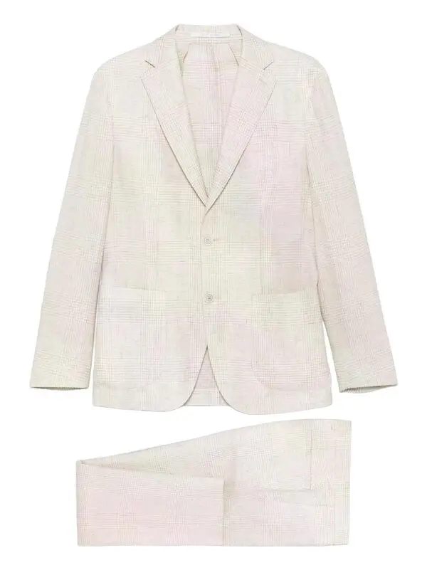 Eleventy Checked Suit - Neutrals