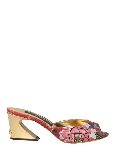 Dolce & Gabbana Floral Print Sandals - Red