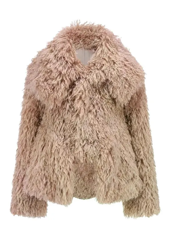 OUDE WAAG Faux-fur Jacket - Pink