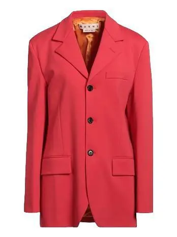 Marni Single-breasted Blazer - Tomato Red