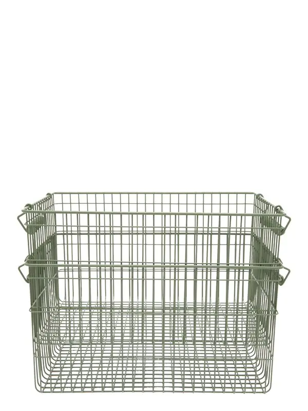 FERM LIVING Cala Stackable Baskets Set - Dark Green