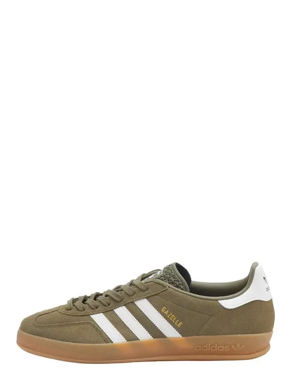 Adidas Gazelle Indoor Sneaker - Olive Strata/white/gold Met.