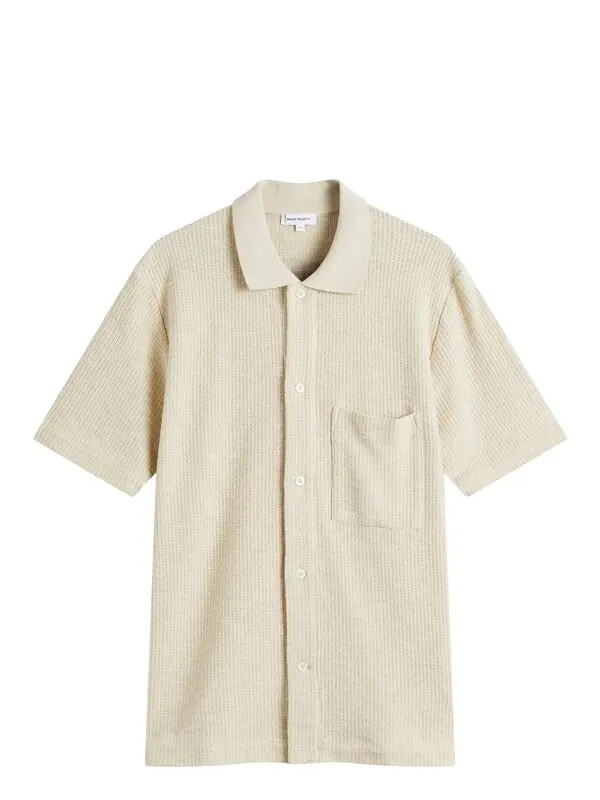 Norse Projects Gustav Crochet Short Sleeve Shirt - Oatmeal