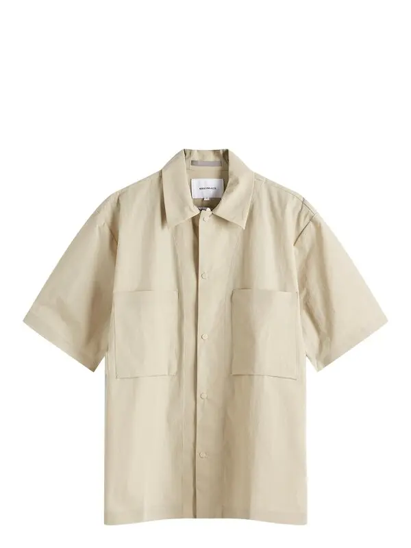 Norse Projects Hermann Travel Light Short Sleeve Shirt - Light Khaki