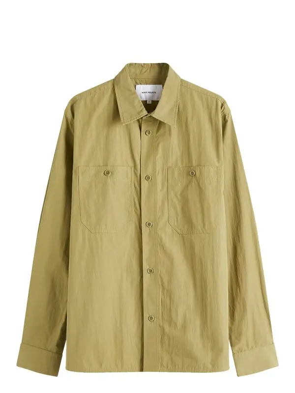 Norse Projects Silas Tech Poplin Shirt 2.0 - Moss Green