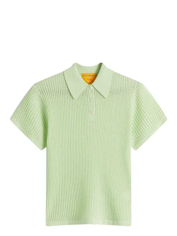 Guest In Residence Shrunken Cashmere Polo - Mint