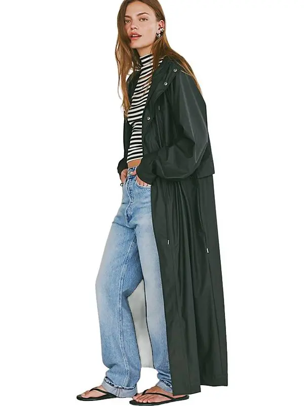 Rains Longest W3 Rain Jacket - Black
