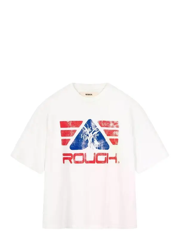 ROUGH. Logo-print T-shirt - White