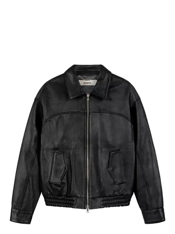 ROUGH. Reversible Leather Jacket - Black