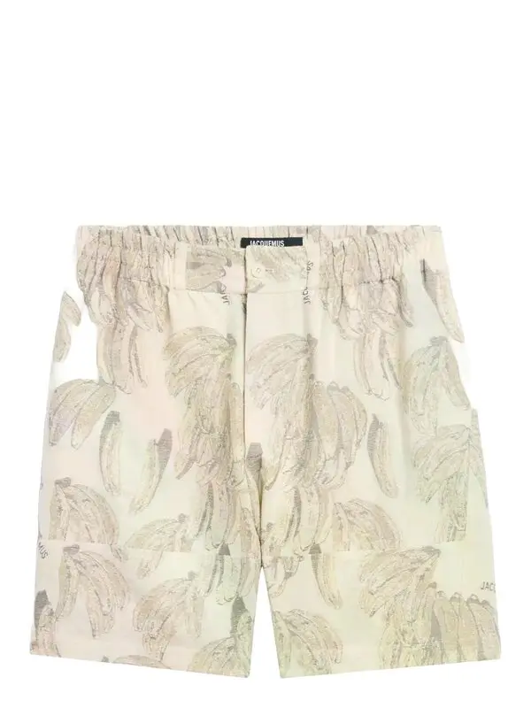 Jacquemus Patterned Jacquard Shorts - Neutrals