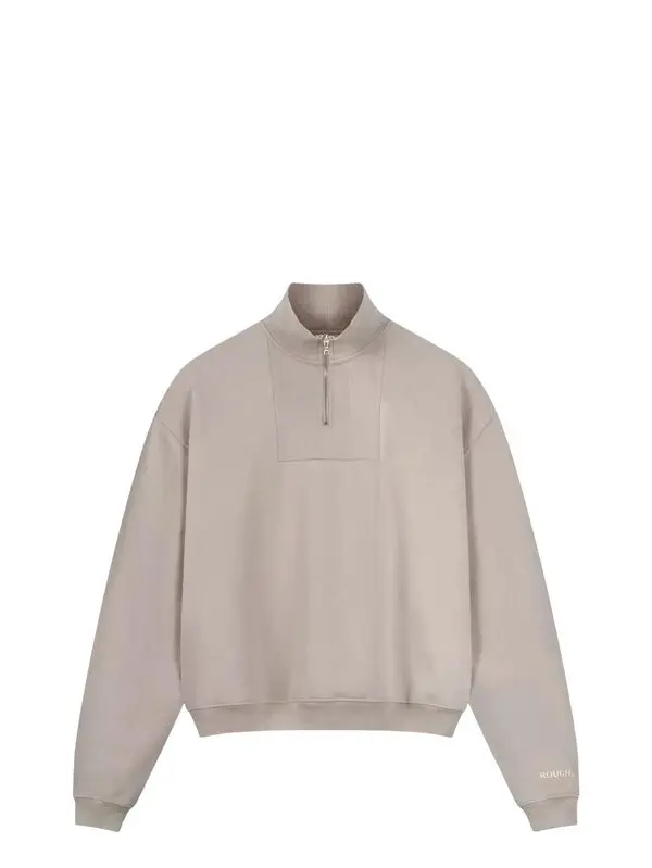 ROUGH. Rib Troyer Sweatshirt - Neutrals