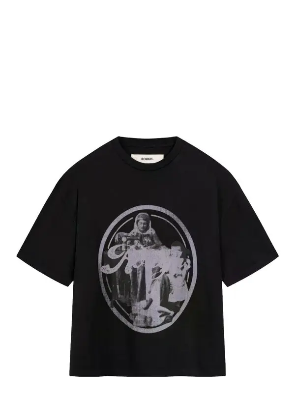 ROUGH. Graphic T-shirt - Black