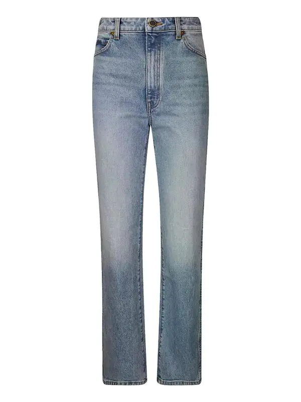 Khaite Danielle Stretch-cotton Jeans - Blue