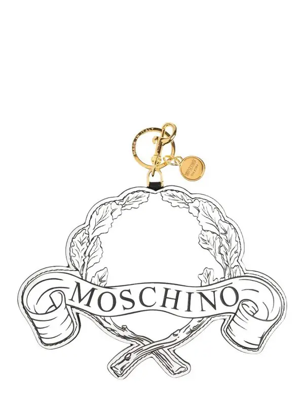Moschino Logo-print Keychain - White