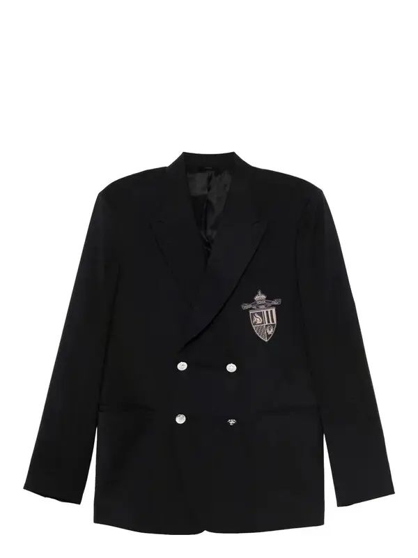 Fendi Patch-detail Blazer - Blue
