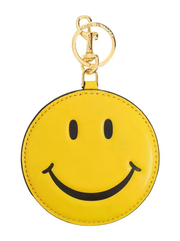 Moschino Logo-debossed Keychain - Yellow