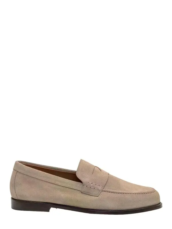 DOUCAL'S Suede Penny Loafers - Neutrals