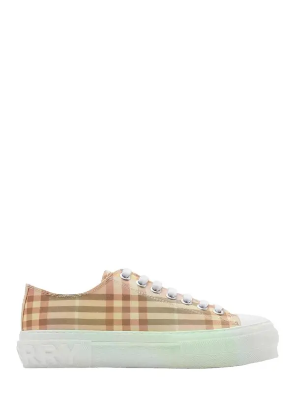 Burberry Checkered Sneakers - Brown