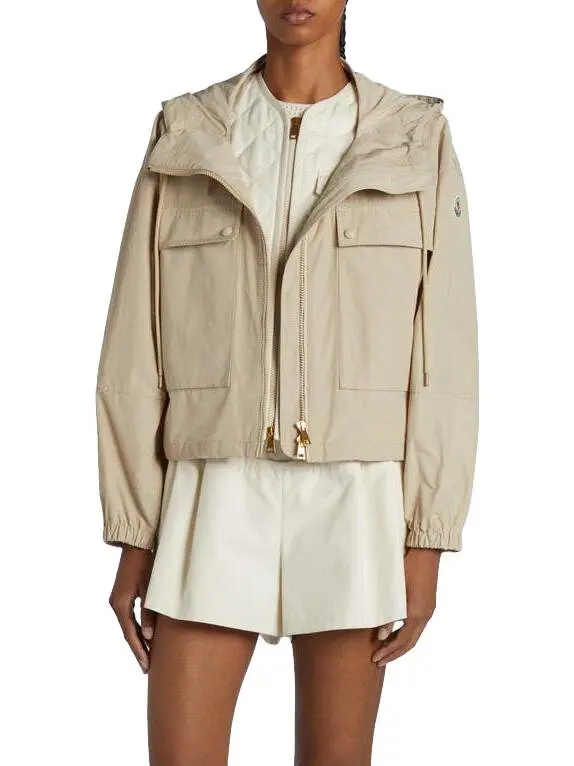 Moncler Sauvan Water Repellent Short Jacket - Beige