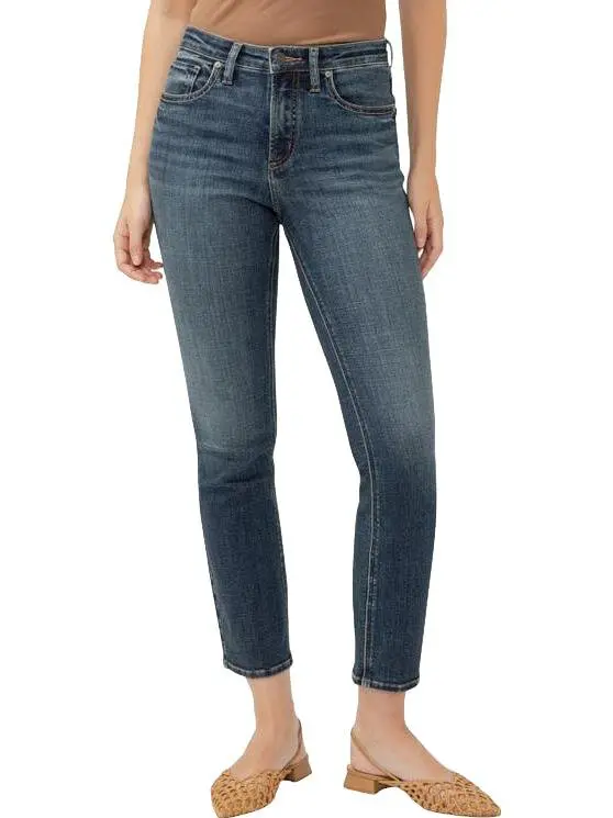 SILVER JEANS CO. Most Wanted Mid-rise Ankle Straight Leg Jeans - Indigo
