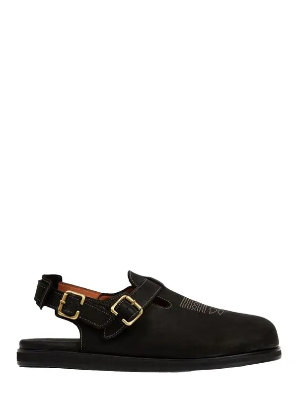 ANTHONY VEER Harbor Moc Sandal - Obsidian Oil Black