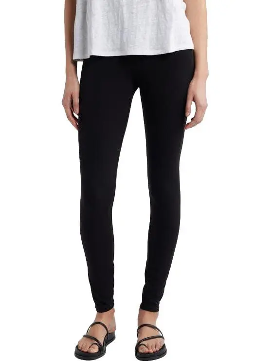 Eileen Fisher High Waist Ankle Leggings - Black