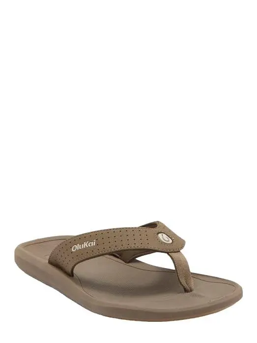 Olukai Ki Flip Flop - Walnut/walnut