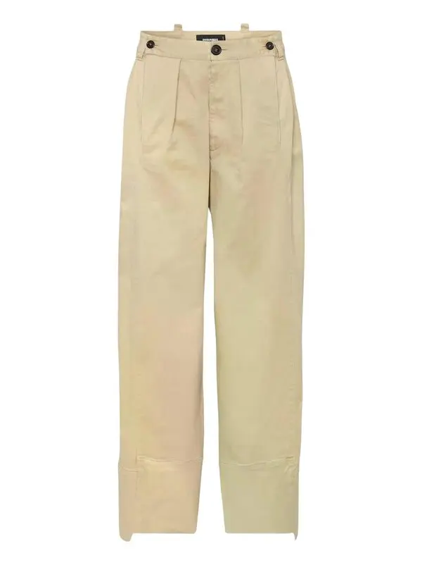 Dsquared2 Cotton Trousers - Neutrals