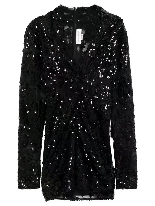 Victoria Beckham Sequined Mini Dress - Black