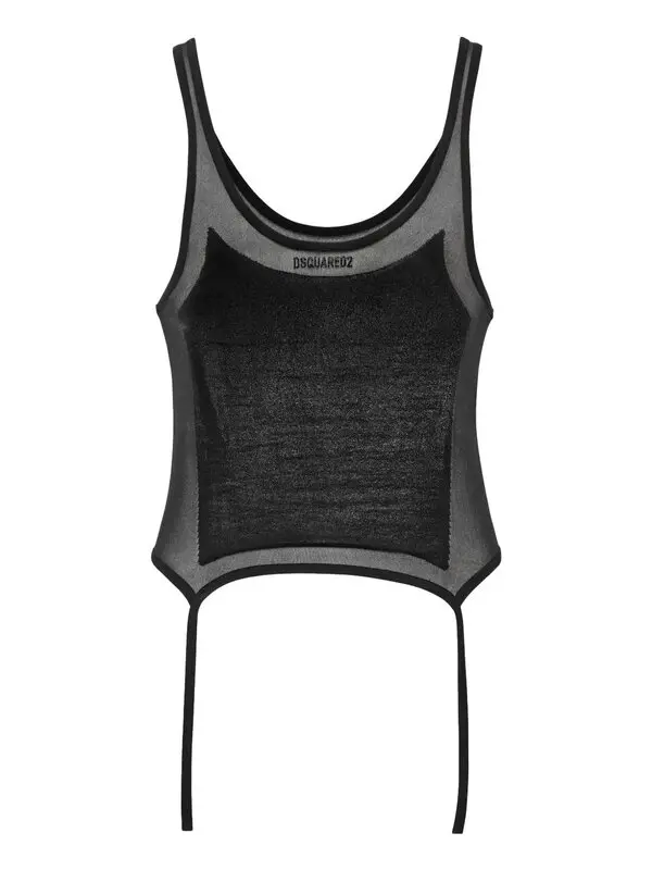 Dsquared2 Semi-sheer Tank Top - Black