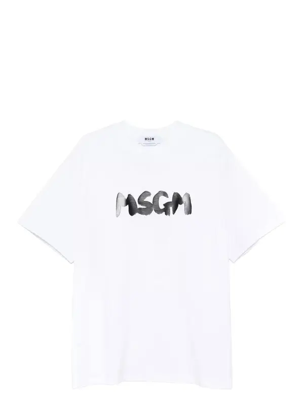 MSGM Logo-print T-shirt - White