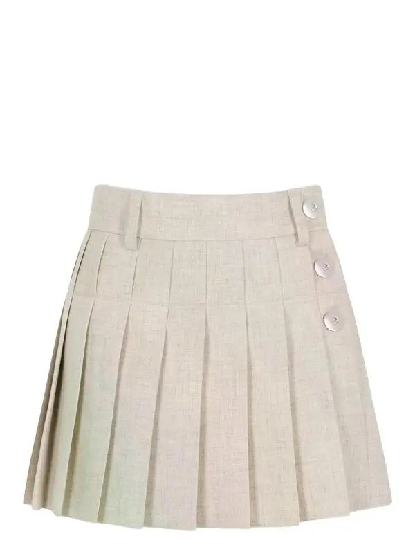 Rabanne Pleated Mini Skirt - Neutrals