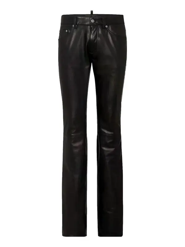 Dsquared2 Leather Skinny Trousers - Black