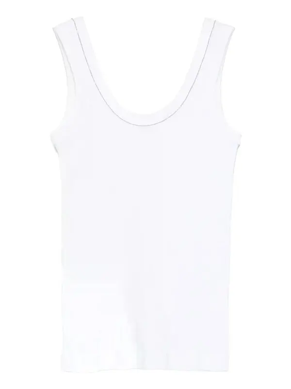 Brunello Cucinelli Ribbed Tank Top - White