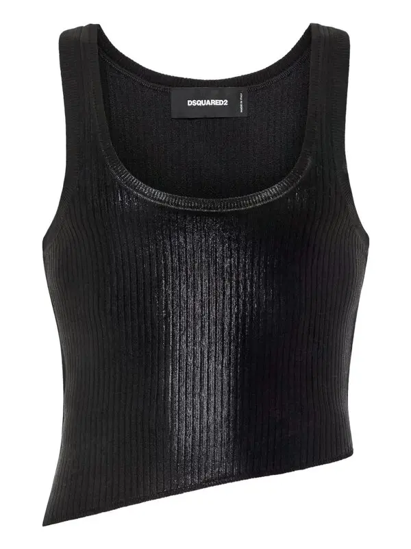 Dsquared2 Asymmetric Tank Top - Black