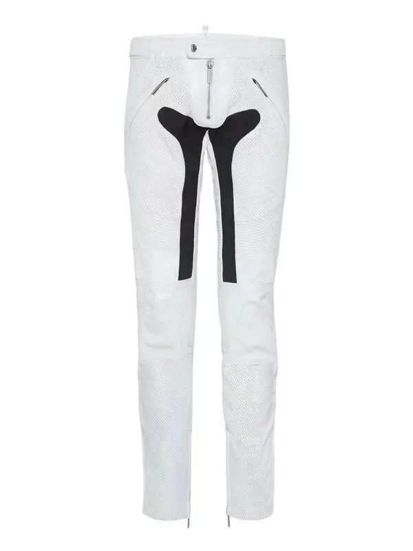 Dsquared2 Leather Trousers - White