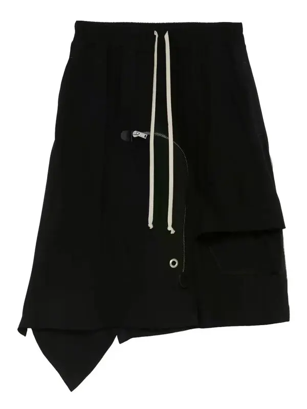 Rick Owens Wool Mini Skirt - Black