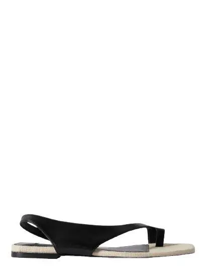 TOTEME Leather Sandals - Black